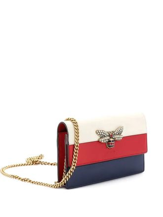 Gucci mini sac &agrave; bandouli&egrave;re Queen Margaret Chain - Bleu