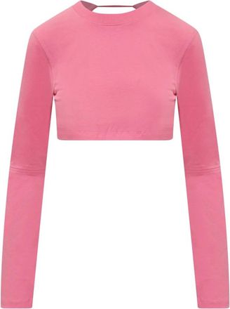 Jacquemus Femme, Tops, Rose, Taille: 36 FR Haut &agrave; manches longues dos nu