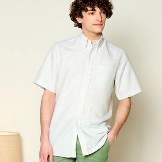 Bexley Colten MC - Chemise homme chambray vert tilleul et blanc