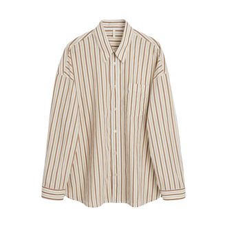 Sunflower Femme, Blouses et Chemises, Beige, Taille: 40 FR Chemise Classique à Rayures Beige