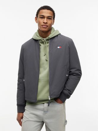 Tommy Jeans Bomberjacke TOMMY JEANS TJM ENTRY BOMBER JACKET EXT, Herren, Gr. 4XL, grau (washed schwarz), Web, Obermaterial: 100% Nylon. Futter: 100% Polyester. F&uuml;