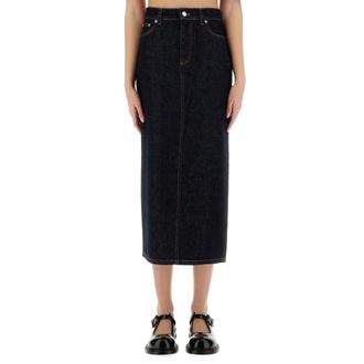 Moschino Femme, Jupes, Bleu, Taille: 36 FR Jupe Midi en Jean