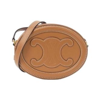 Celine Pre-owned Cross Body Oval Geldb&ouml;rse Kalb Schultertasche - - Pre-owned - Damen - Braun - ONE SIZE