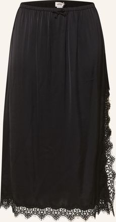 ottod'Ame Ottodame Satinrock Mit Spitze schwarz