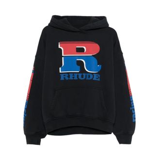 Rhude Herren, Sweatshirts & Hoodies, Schwarzk, MGr&ouml;&szlig;e