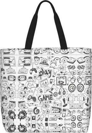 Generic Video Boys Sac A Main Femme Grand Sacs D&eacute;contract&eacute; Sac Cabas Pour Shopping Gym Plage