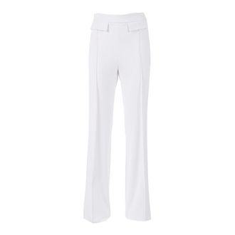 Elisabetta Franchi Femme, Pantalons, Blanc, Taille: 38 FR Wide Pantalons