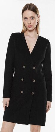 Twin-Set Strickkleid 231TP3100 Schwarz Slim Fit