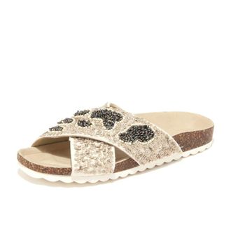 Twinset Femme, Chaussures, Beige, Taille: 36 EU Sandales italiennes avec style Ciabatta