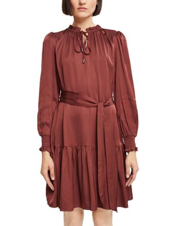 Esprit Damen 102EO1E314 Kleid, 601/BORDEAUX RED 2, 34
