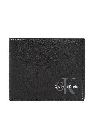 Calvin Klein Geldb&ouml;rse Bold Pebble Billfold W/ Coin LV04D1270G Schwarz