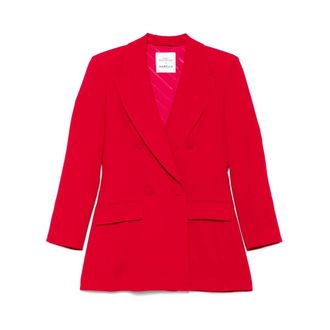 Marella Femme, Vestes, Rouge, Taille: 36 FR Veste Rouge à Double Boutonnage avec Épaulettes
