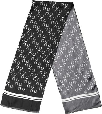 Dolce & Gabbana Homme, Accessoires, Noir, Taille: ONE Size Horseshoe Silk Neck Foulard