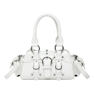 Generic Sac &agrave; bandouli&egrave;re en cuir PU pour femmes, couleur unie, avec fermeture &eacute;clair, sac &agrave; poign&eacute;e sup&eacute;rieure Y2K (noir)