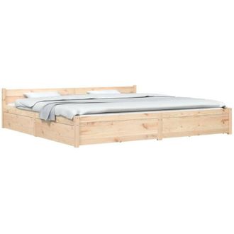 vidaXL Bett mit Schubladen 200x200 cm Vidaxl