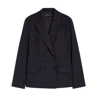Pennyblack Femme, Vestes, Bleu, Taille: 42 FR Blazer crois&eacute; &agrave; rayures