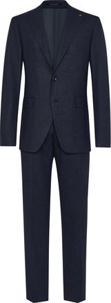 Tagliatore Anzug aus elastischer Schurwolle in dezenter Webstruktur, Slim in