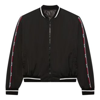 GCDS Logo Tape Nylon Bomber - - Jackets - Herren - Schwarzk - XS