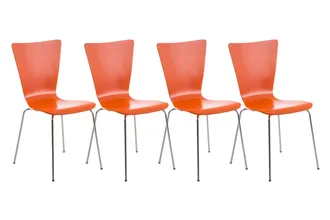 Clp Clp - Set 4 Sedie Impilabili Aaron Arancione