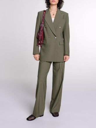 Maje Veste De Tailleur Cintr&eacute;e - Vert - Taille 36 - Maje