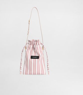 Dolce & Gabbana Essenza Bag In Striped Poplin - Frau Schulter- Und Umh&auml;ngetaschen Multicolor Onesize
