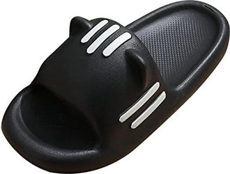 Generic Tongs de bain pour homme et femme - Pantoufles dété mignonnes pour chien - Impression de dessins animés - Sandales de plage douces - Chaussures nuageu