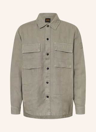 HUGO BOSS Leinenhemd Locky Comfort Fit gruen