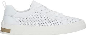 Estro & Luminara Homme, Chaussures, Blanc, Taille: 40 EU Baskets Perfor&eacute;es en Cuir V&eacute;ritable