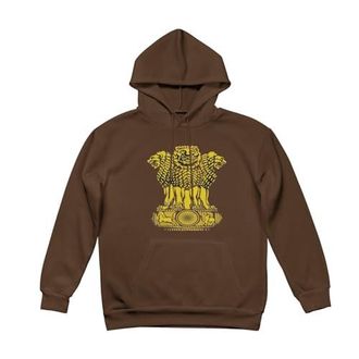 Generic Sweat &Agrave; Capuche Inde Embl&egrave;me National pour Hommes Adultes Et Adolescents Doublure Polaire Sweatshirt pour Patriotes Hoodie Hommes Femmes Pull &Agrave; Capuch