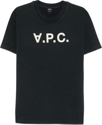A.P.C. A.p.c., Homme, Tops, Noir, Taille: XL Cohmb M26384 Tzd T-shirt