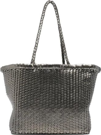 Dragon Diffusion Femme, Sacs, Gris, Taille: ONE Size Petit sac cabas &agrave; poign&eacute;e tress&eacute;e