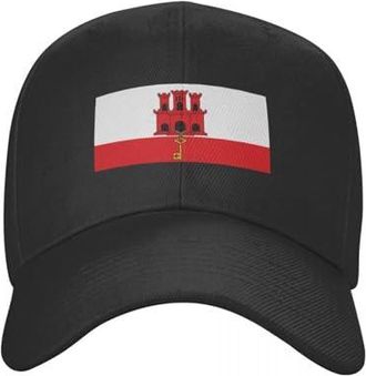 Generic Casquette de baseball avec drapeau de Gibraltar - Casquette de baseball r&eacute;glable pour homme et femme - Cadeau dautomne