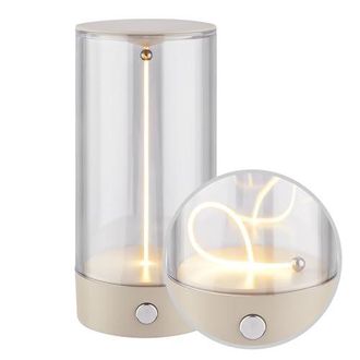 Briloner LED Tischlampe kabellos mit 4-Stufen Schaltung, Touch, Filament, warmwei&szlig;e Lichtfarbe, USB-C Aufladung, Nachttischlampe, Leselampe, LED Lampe, Tischle