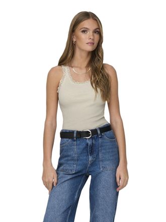 Only Damen Onlsharai Lace Tank Top JRS, Peyote, XS