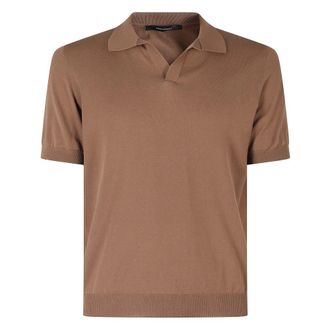 Tagliatore Polo Keith - - Knitwear - Herren - Braun - 3XL
