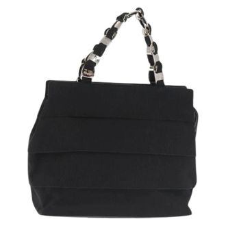 Ferragamo Sac &agrave; main en toile Pre-owned - Femme - Pre-owned - Noir - Taille: ONE Size