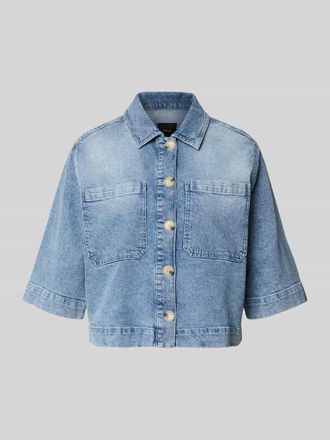 Zero Boxy Fit Jeansbluse mit Brusttaschen