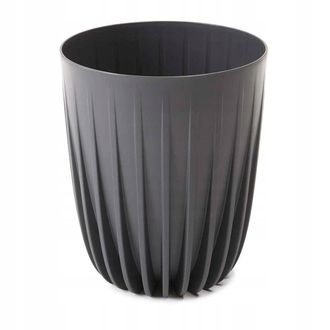 HowHomely Blumentopf aus Kunststoff 30 cm mit Pflanzkübel Einsatz 25 cm Durchmesser - Langlebige und Leichte Übertopf in Anthrazit für Deko Wohnzimmer Garten od