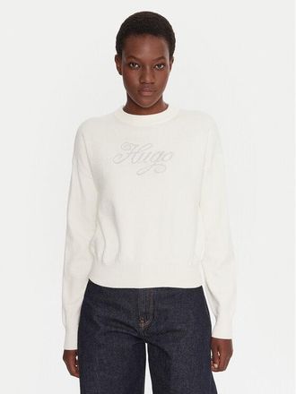 HUGO BOSS Pullover Slogix_B 50548145 Wei&szlig; Relaxed Fit