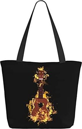 AOOEDM Guitar Music Ladies Shopping Bag 13x11x7in.Le cadeau parfait pour la Saint-Valentin.Cest de la Saint-Valentin pour maman, fille, &eacute;pouse, etc