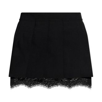 Acne Studios Femme, Jupes, Noir, Taille: 40 FR Mini-jupe pliss&eacute;e