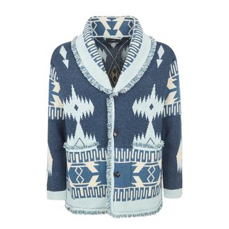 Alanui Homme, Pulls, Multicolore, Taille: M Icon Jacquard Cardigan