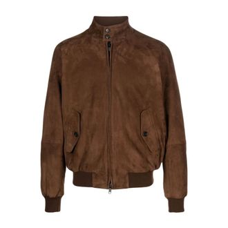 Baracuta Homme, Vestes, Brun, Taille: S Manteau Marron en Daim &agrave; Col Haut