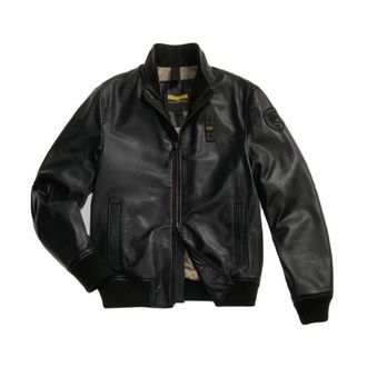 Blauer Petrel Soft Leder Bomberjacke - - Jackets - Herren - Schwarzk - M