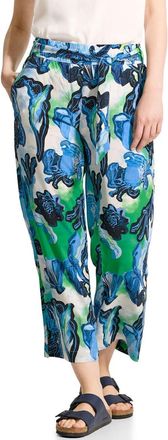 Cecil Damen B377901 7/8 Hose mit Print, Vanilla White, L/26L
