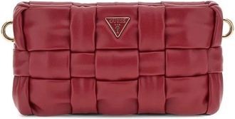 Guess Hobo Bags - Quilted Burgundy Shoulder Bag With Gold-Tone Hardw - Gr. unisize - in Rot - f&uuml;r Damen