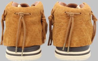 Visvim Lamb Skin Lace-Up Ankle Boot - Beige