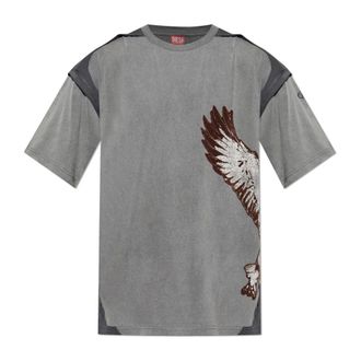 Diesel Homme, Tops, Gris, Taille: XL T-shirt T-Boxt-Peeloff
