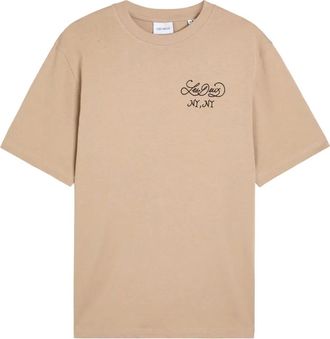 Les Deux T-Shirt mit Logo - Nude