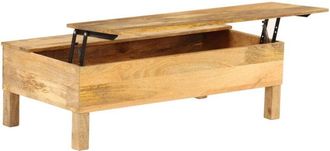 vidaXL Vidaxl - Table basse en bois massif mangue avec dessus r&eacute;glable